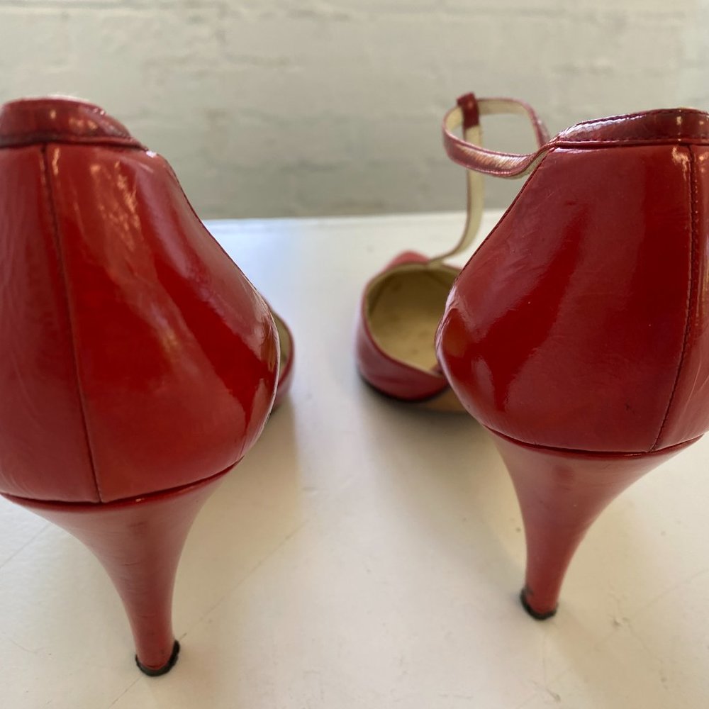 La Marca Vintage High Heel Cherry Red Patent Leather … - Gem